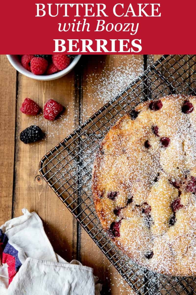 Butter Cake with Boozy Berries - A Communal Table